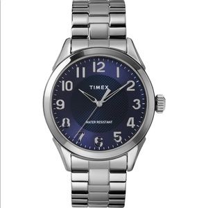 Timex | Accessories | Mens Silver Navy Timex Expandable Stretch Watch ...
